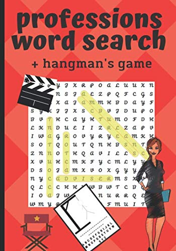 Professions word search + hangman's game: Play book for kids and teens - learn and revise ...