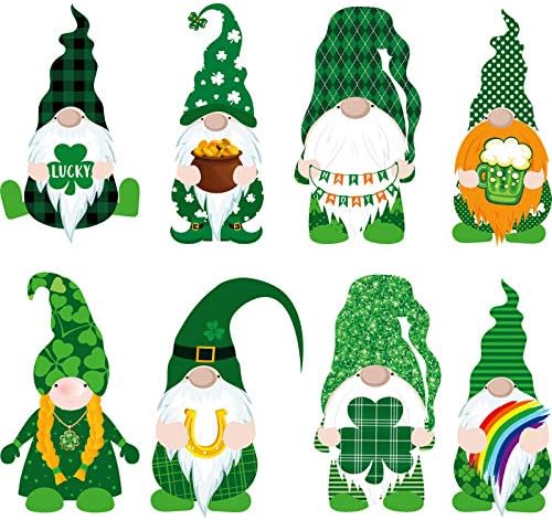 Amazon.com: Whaline 48Pcs St. Patrick's Day Cutouts Green Shamrocks ...
