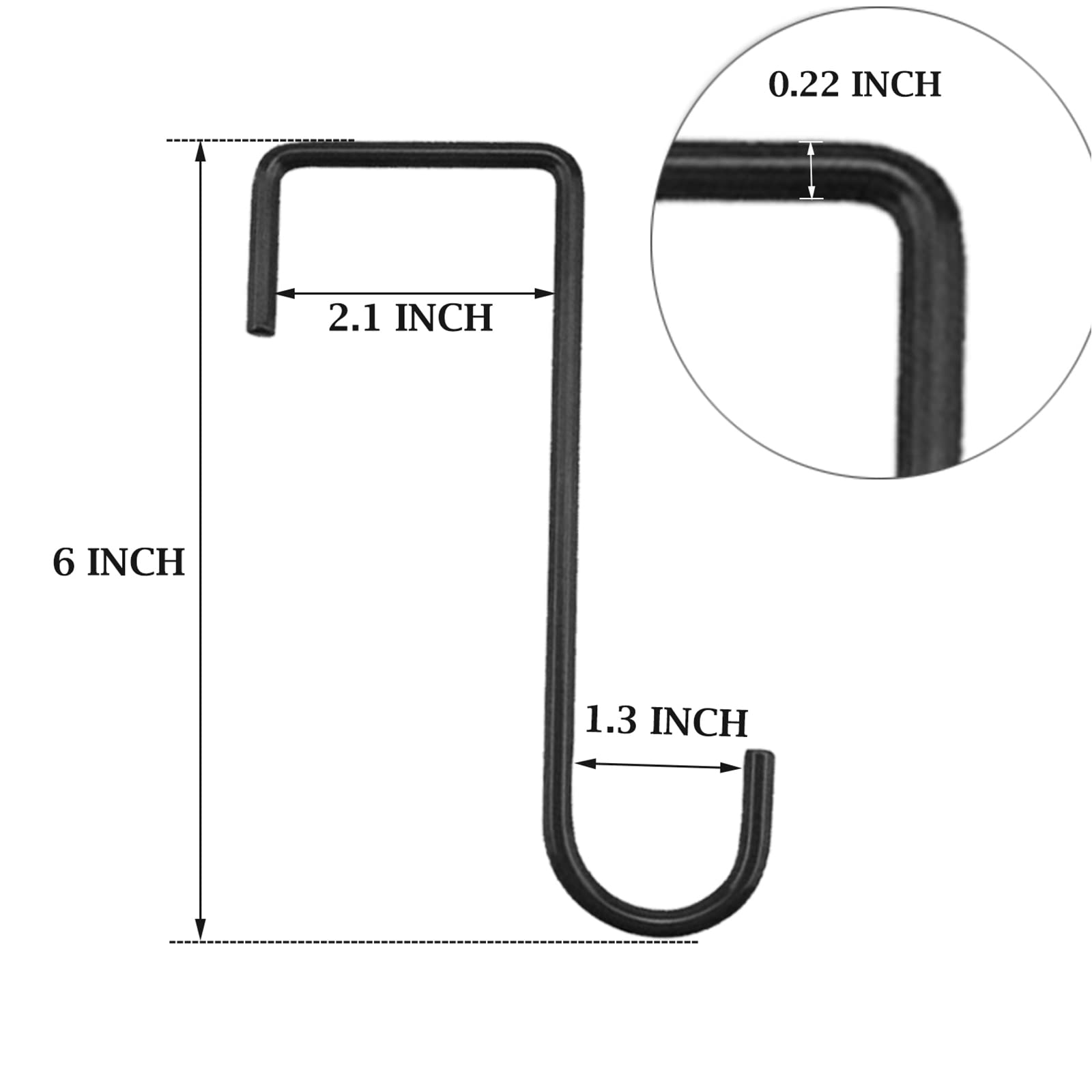 Snapklik.com : Gutapo Vinyl Fence Hooks Patio Hooks Black - 8 Pack 2 X ...