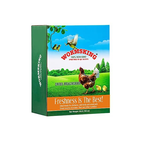 WORMSKING 10LB Dried Mealworms, High Protein Meal Worms for Poultry ...