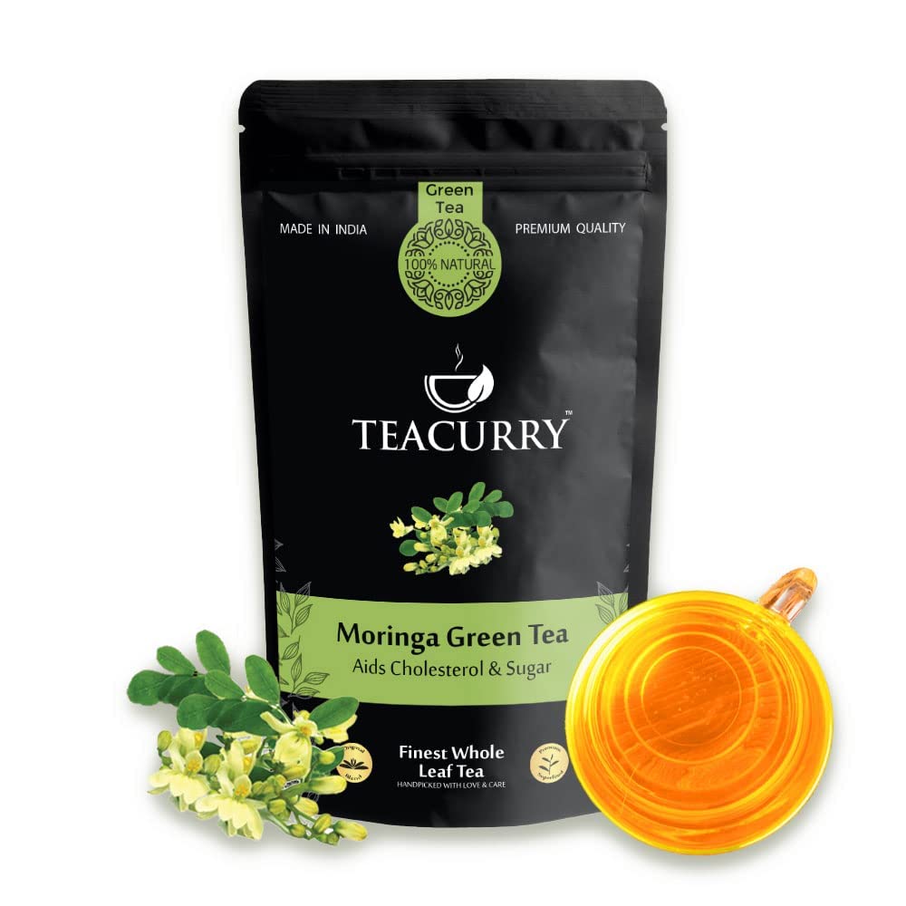 TEACURRY Moringa Green Tea - 15 Tea Bags | Helps with Cholesterol ...