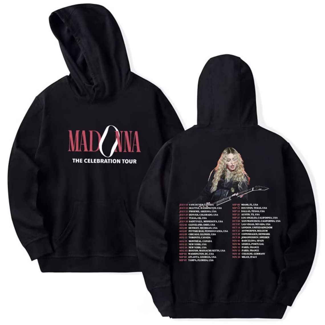 Trendy Madonna The Celebration Tour 2023 Double Sided Hoodies Designs ...