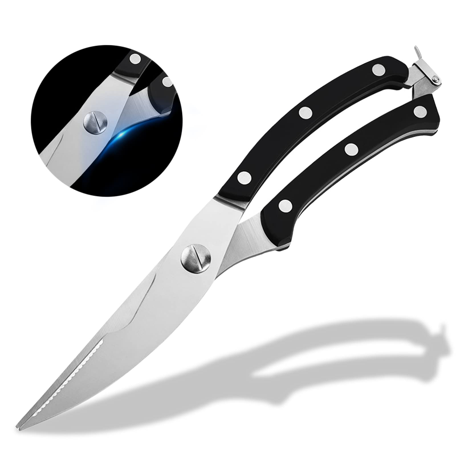 Poultry Shear,Kitchen Scissor Shear Heavy Duty,Spring Loaded Stainless ...