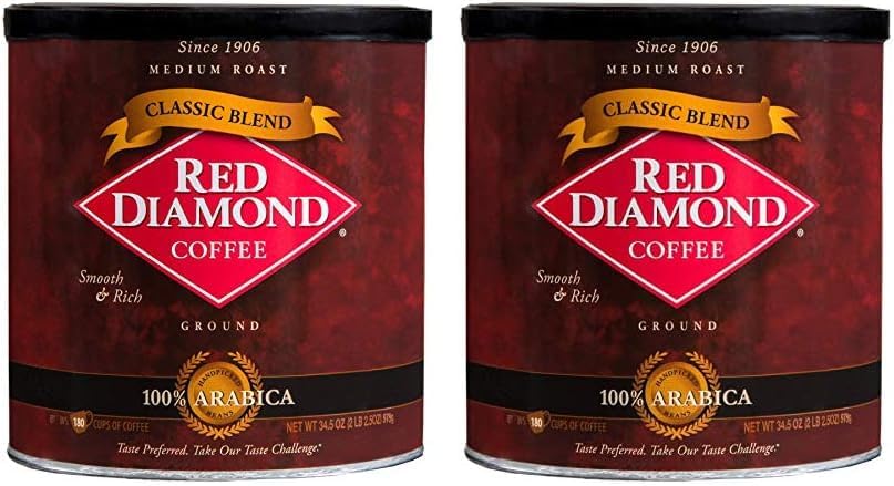 Amazon.com: Red Diamond Ground Coffee | Classic Blend | Medium Roast ...