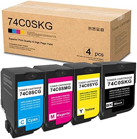Amazon.com: 4-Pack 74C0SKG 74C0SCG 74C0SMG 74C0SYG High Yield ...