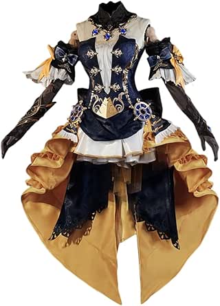 Amazon.com: Cosfun Navia Cosplay Genshin Impact Cosplay Costume for ...