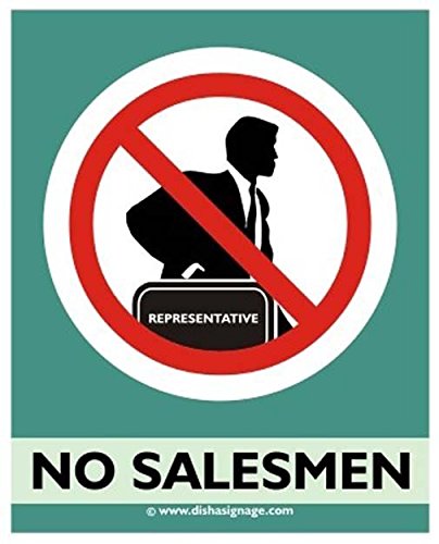 No Salesmen Allowed - Auto Glow Sign Board (English) : Amazon.in ...