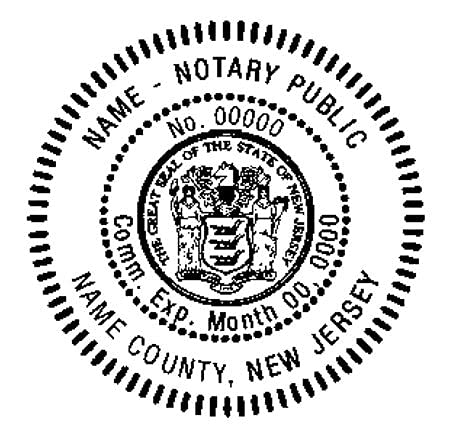 Amazon.com : Round Notary Stamp for State of New Jersey - Self Inking ...