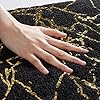 Amazon.com: QJHOMO Toilet Rugs U Shaped Black and Gold Bathroom Rugs ...