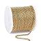Amazon.com: 33FT 18K Gold PVD Plated Stainless Steel Figaro Chain Roll ...