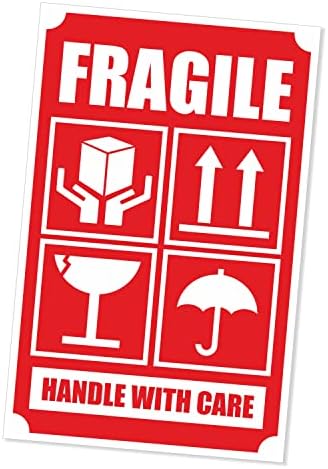 True-Ally Large Fragile Stickers - 100 x 150mm (4x6 inch) Strong ...