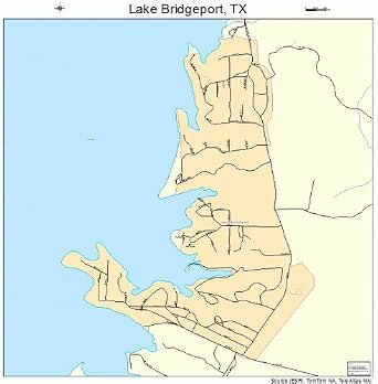 Amazon.com: Large Street & Road Map of Lake Bridgeport, Texas TX ...