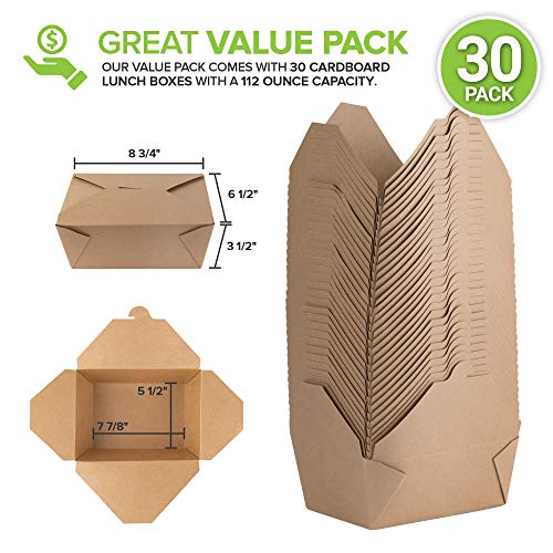 Snapklik.com : Microwavable Kraft Brown Take Out Boxes 112 Oz