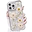 Amazon.com: AuroiCCY for iPhone 16 Pro Max Case with Pressed Real Flowers Design, Glitter Clear ...