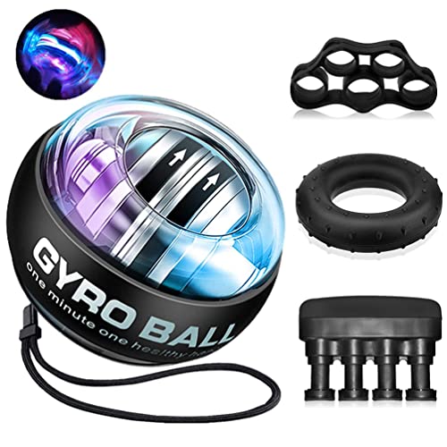 Hand Exerciser Auto-Start Wrist Power Gyro Ball With LED Lights, Wrist ...