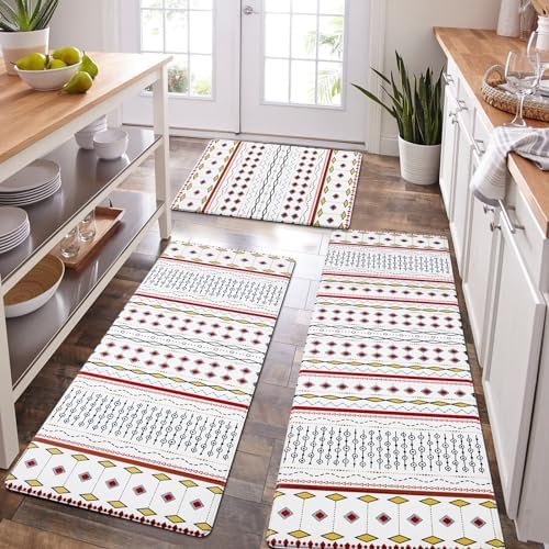 Amazon.com: ASPMIZ 3 Piece Modern Kitchen Rug Set Non Slip, Waterproof ...