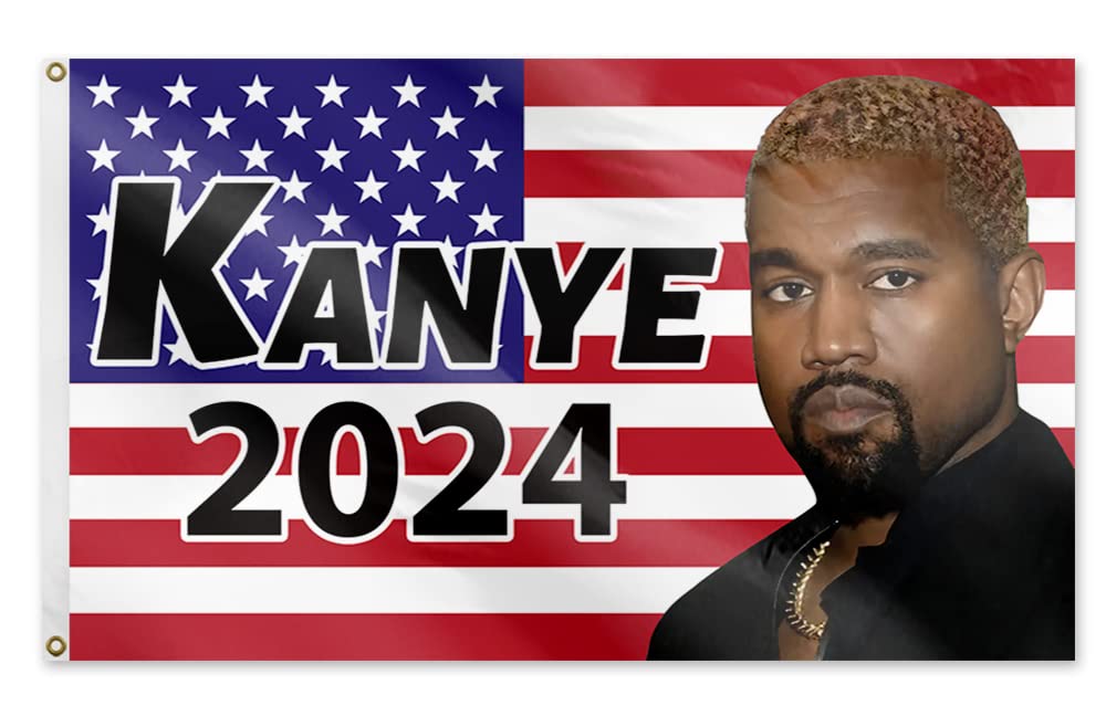 Kanye 2024 Flag 3x5 FT(90X150CM) Funny Flag 100% Polyester Material ...