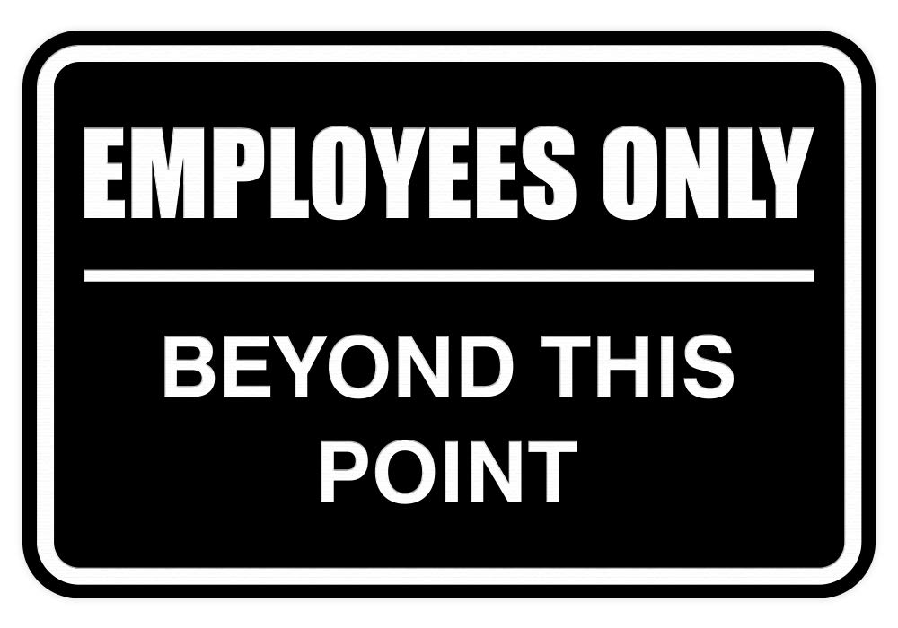 Amazon.com : All Quality Classic Framed Employees Only Beyond This ...