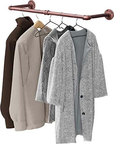 LINKPIPES Industrial Pipe Clothing Rack Wall Mounted Clothes Rack Heavy ...
