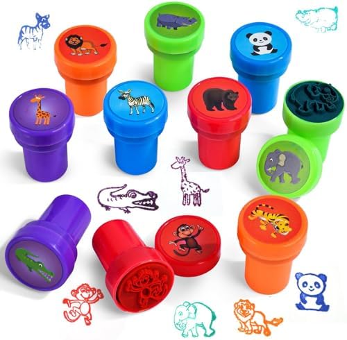 10 Pcs Stamps for Kids, Kids Stamps, Zoo Stampers for Kids, Self-Inking ...