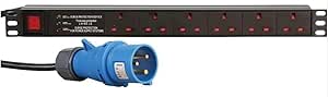 Dynamode 6 Way PDU Extension Lead - 13A Multi Plug Switched Power Distribution Unit (PDU) Rack ...