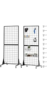 Amazon.com: RCZSCBK 1-Pack Grid Wall Panels, 2' X 5.5' Ft Gridwall ...