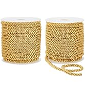 Amazon.com: PH PandaHall 5mm 18 Yards Twisted Gold Rope Nylon Cord Trim ...