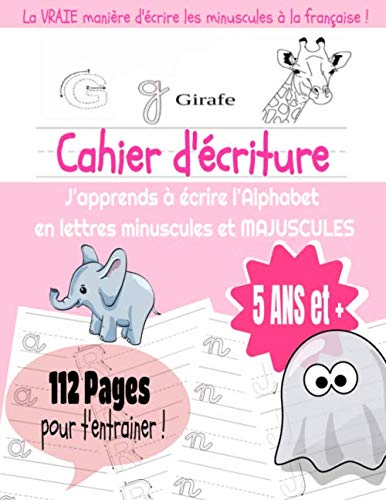 Cahier d'écriture | J'apprends à écrire l'Alphabet en lettres ...