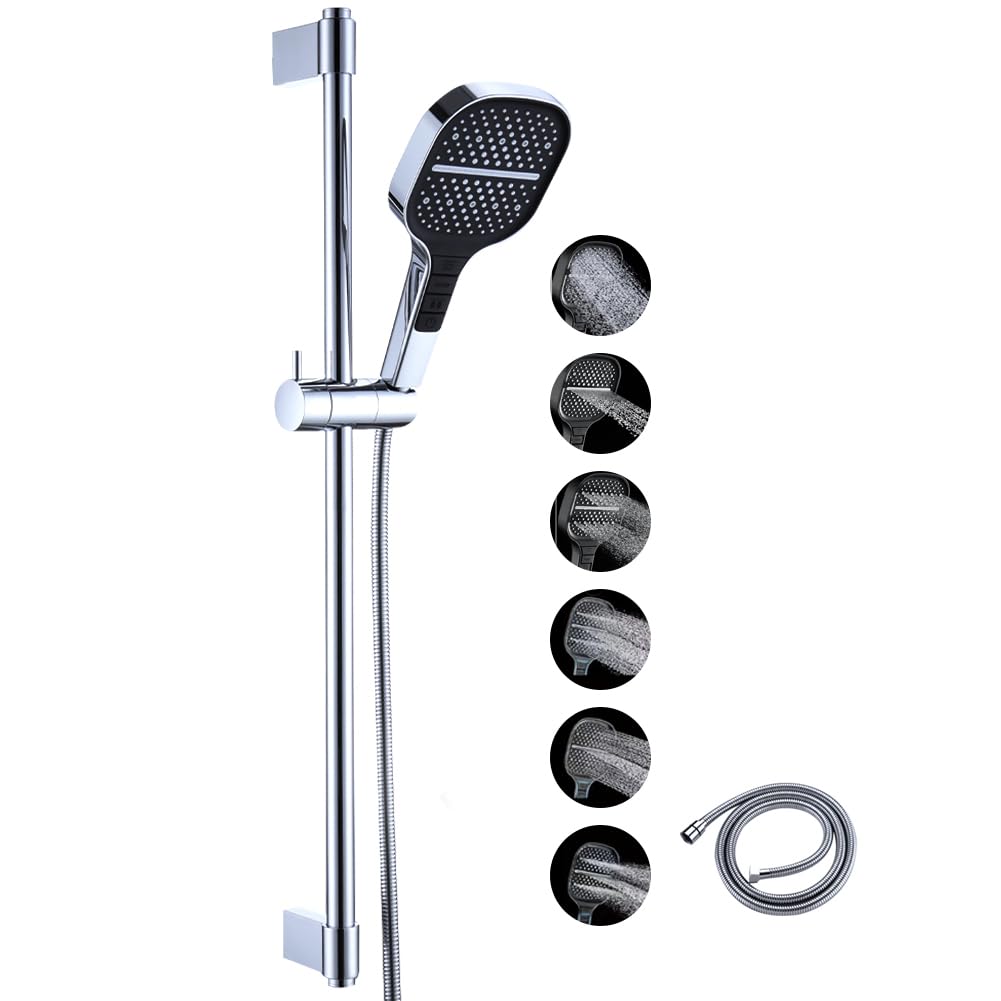 Shower Slide Bar Handheld Shower Head with 59-inch Shower Hose，DIY ...