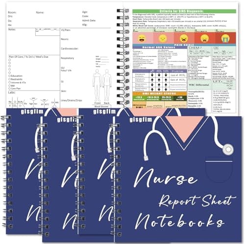 Amazon.com : Nurse Essentials Report Book, Patient Templates Set of 2 ...