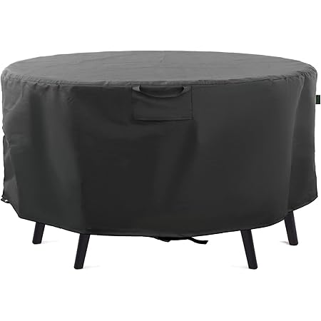 Amazon.com : Yougfin Round Patio Table Cover, 600D Heavy Duty Patio ...