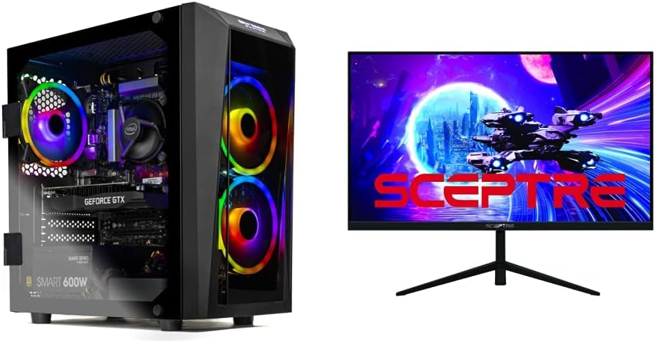 Amazon.com: SkyTech Blaze II Gaming Computer PC Desktop & Sceptre 25" Gaming Monitor 1920 x ...