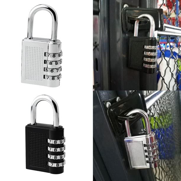 Heavy Duty 4 Digit Code Combination Lock Security Travel Luggage Metal ...