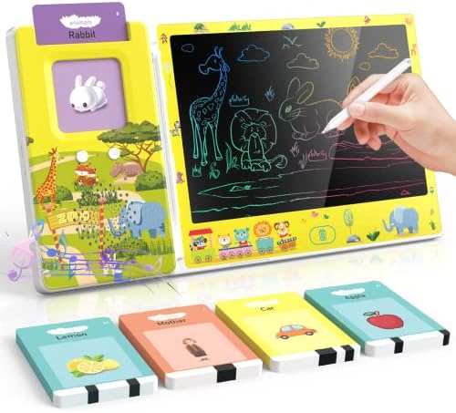 Talking Flash Cards & Writing Tablet 2-in-1, Kids Toddler Toys Flash ...