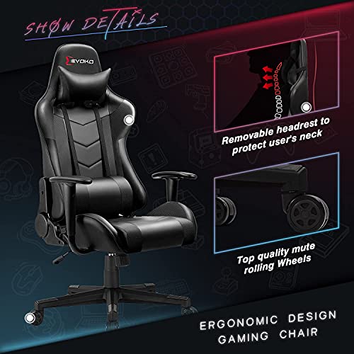 Snapklik.com : Devoko Ergonomic Gaming Chair Racing Style Adjustable ...