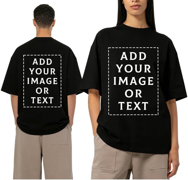 Amazon.com: CARPESUN Custom T Shirts, Double Sided Unisex Tshirts for ...