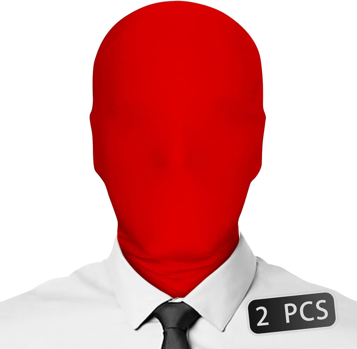 Amazon.com: VZQI 2 Pieces Full Face Mask Red 2nd Skin Masks Halloween ...