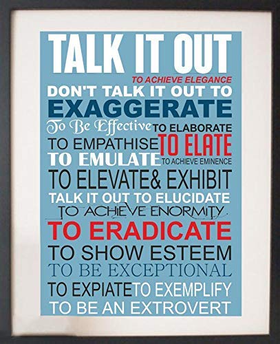 Talk IT Out Motivational Quotes Wall Poster for Office & Room Décor ...
