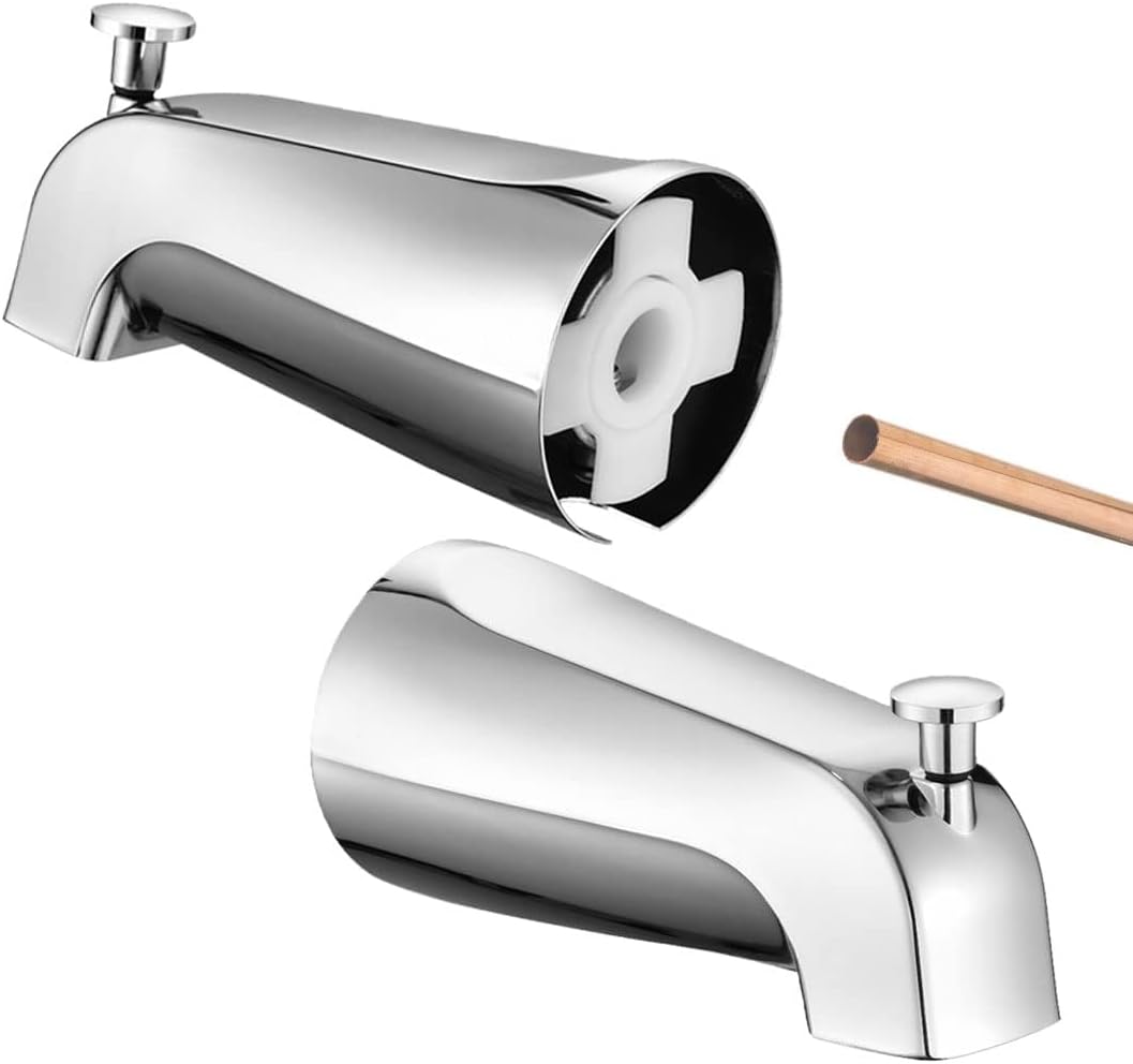 SIIKEYE Bathtub Tub Faucet Spout with Diverter for Slip-FIT Copper Pipe ...