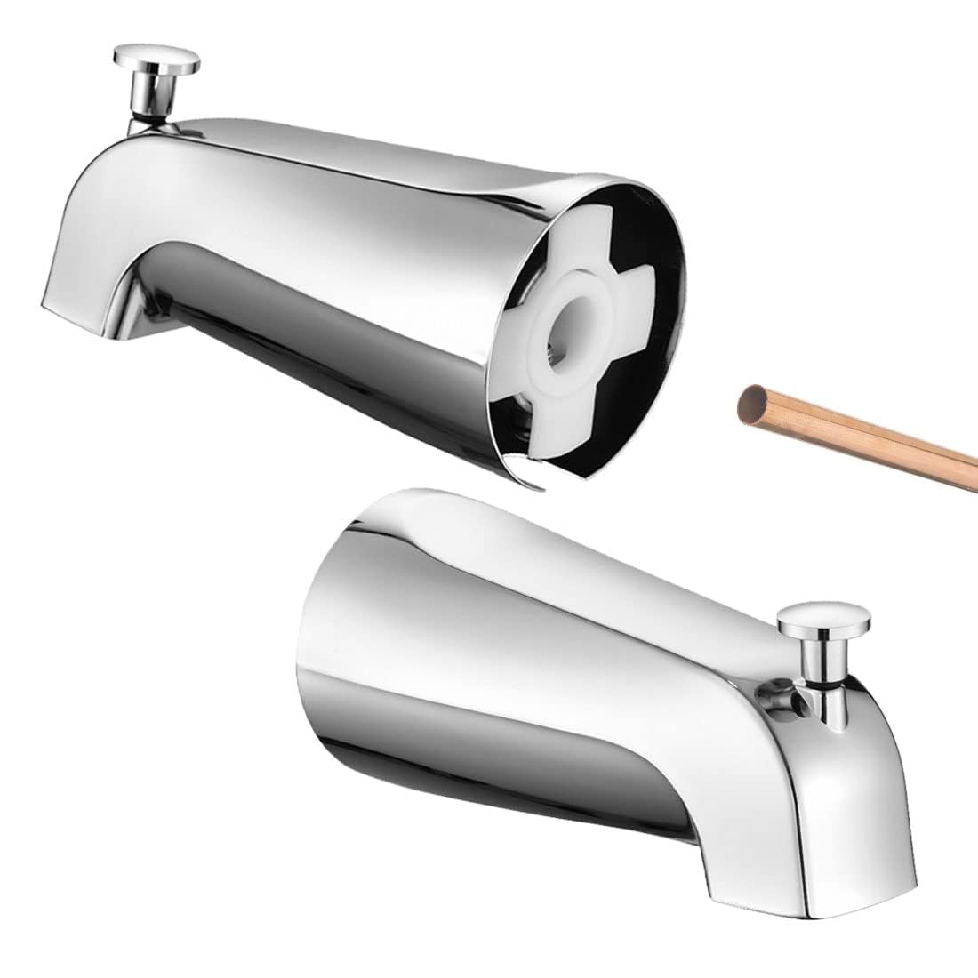 SIIKEYE Bathtub Tub Faucet Spout with Diverter for Slip-FIT Copper Pipe ...