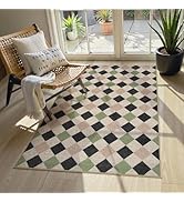 Amazon.com: Collive Checkered Boho Bedroom Rugs, 2x3 Beige Small ...
