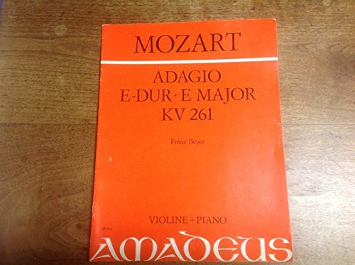 Amazon.com: Mozart Adagio E-Dur E Major KV 261 Violine and Orchestra ...