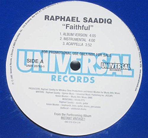 Amazon.com: Rapheal Saadiq; Still Ray; 12 Inch ; Faithful: CDs & Vinyl