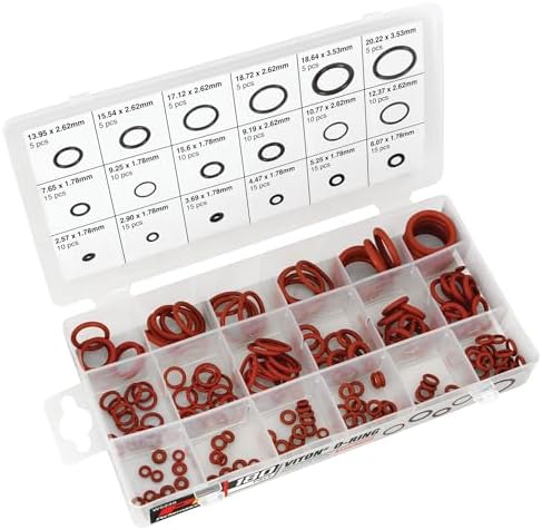 Performance Tool W5239 Wilmar 180 pc. Viton O-Ring Assortment Brown ...