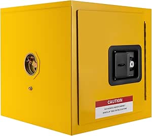 Amazon.com: Eapmic Flammable Cabinet Fireproof Safety Yellow Flammable ...