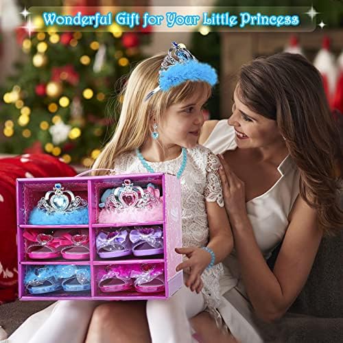 Amazon.com: DISHIO Girls Princess Dress Up Shoes and Jewelry Boutique ...