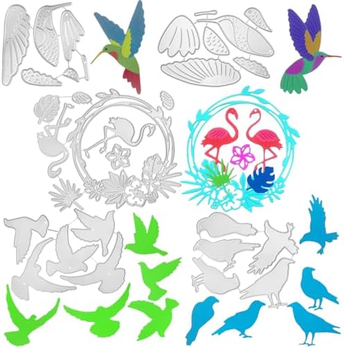 Amazon.com : 5Pcs Bird Theme Cutting Dies, AIFUDA Animal Wreath Metal ...