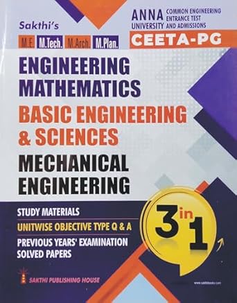 Buy CEETA-PG Guide for 3 in 1 Mechanical Engineering, Engineering Mathematics, Basic Engineering ...