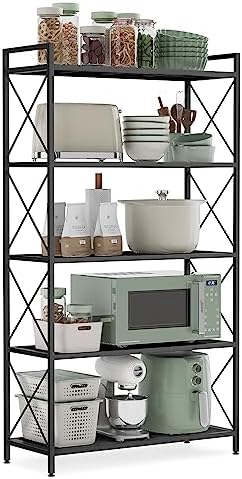 Amazon.com: SONGMICS 3-Tier Metal Storage Rack with Wheels, Mesh ...