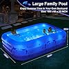 Amazon.com: LanPool Inflatable Pool with Lights,Family Inflatable ...